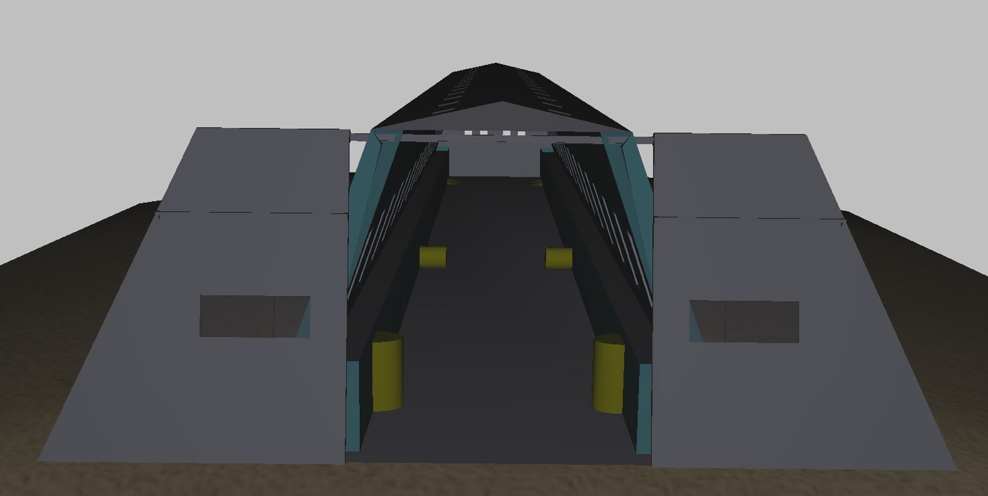 3D World War Zeppelin Hanger - TurboSquid 1208837