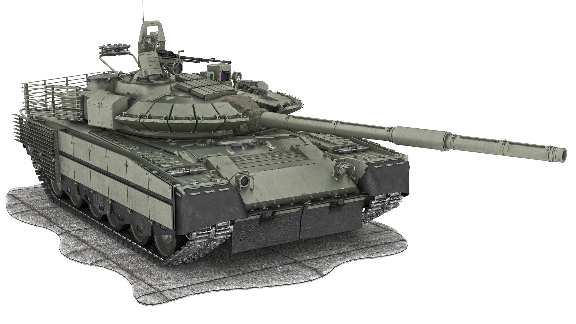T-80BVM Main Battle Tank 3D Model - TurboSquid 2343104