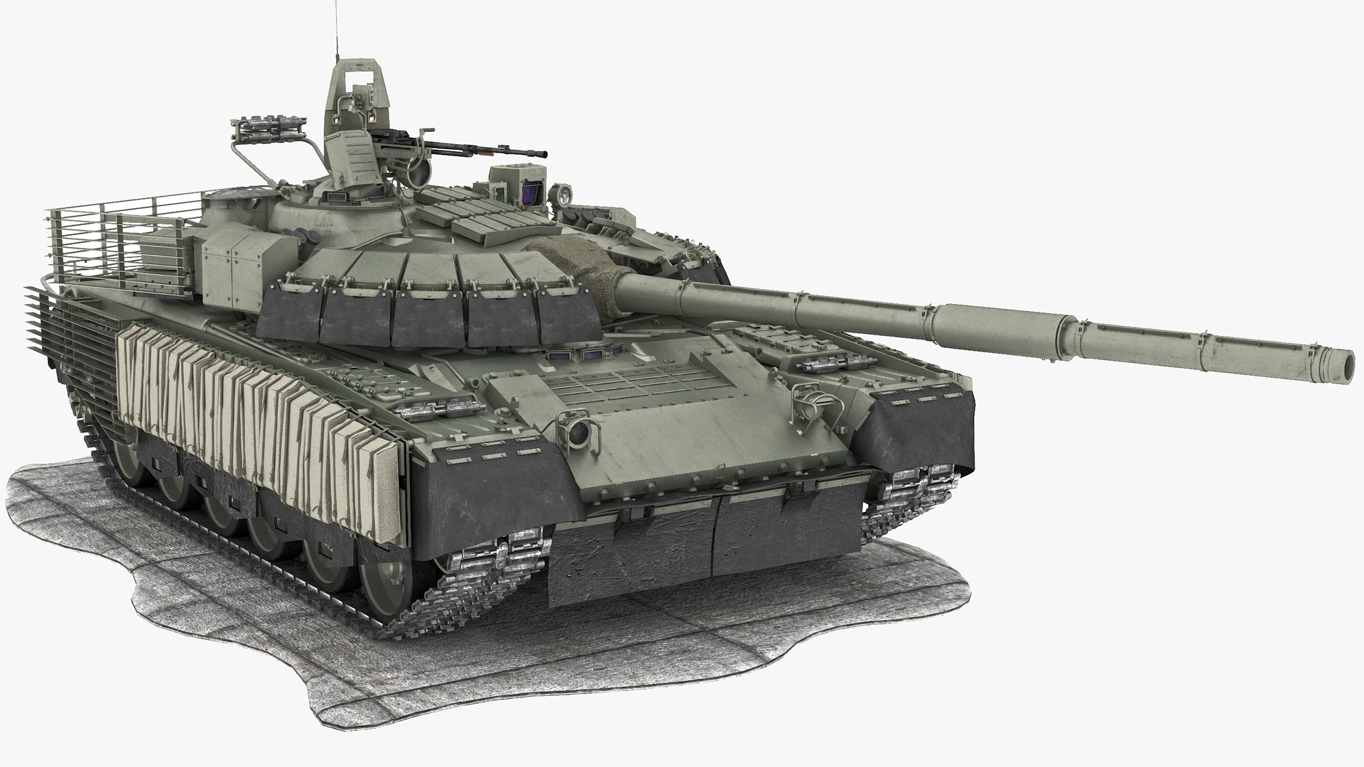 T-80BVM Main Battle Tank 3D Model - TurboSquid 2343104
