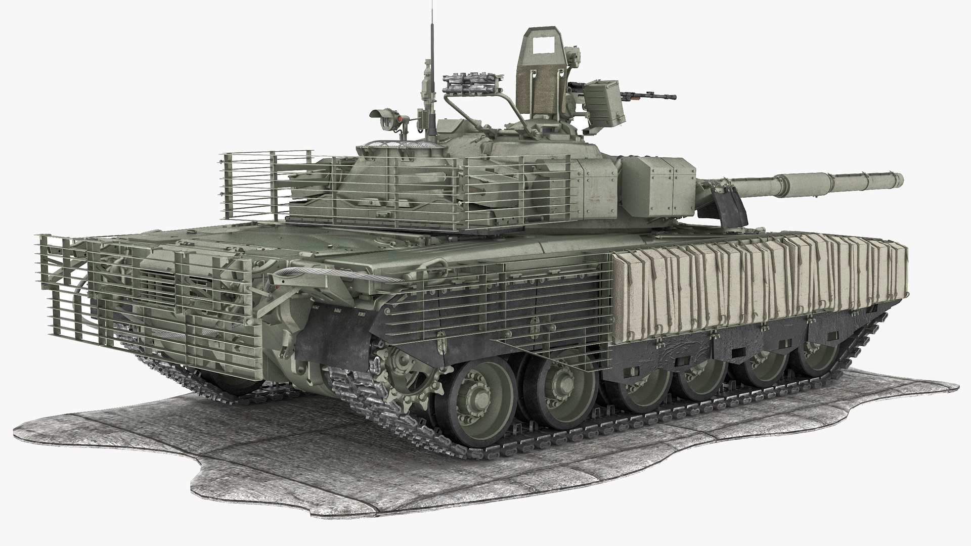 T-80BVM Main Battle Tank 3D Model - TurboSquid 2343104
