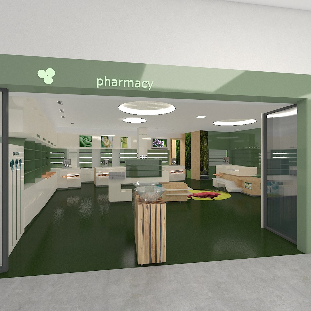 3D Pharmacy Center Model - TurboSquid 1351795