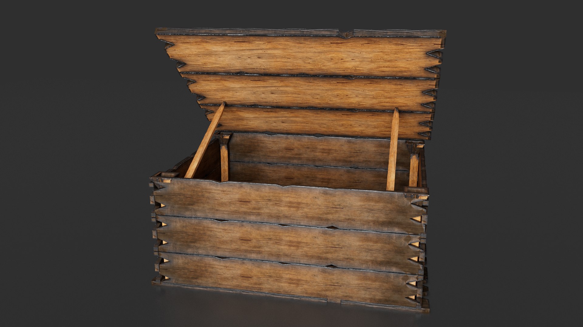 3D 3D Wooden Box Low Poly PBR Model - TurboSquid 2210934