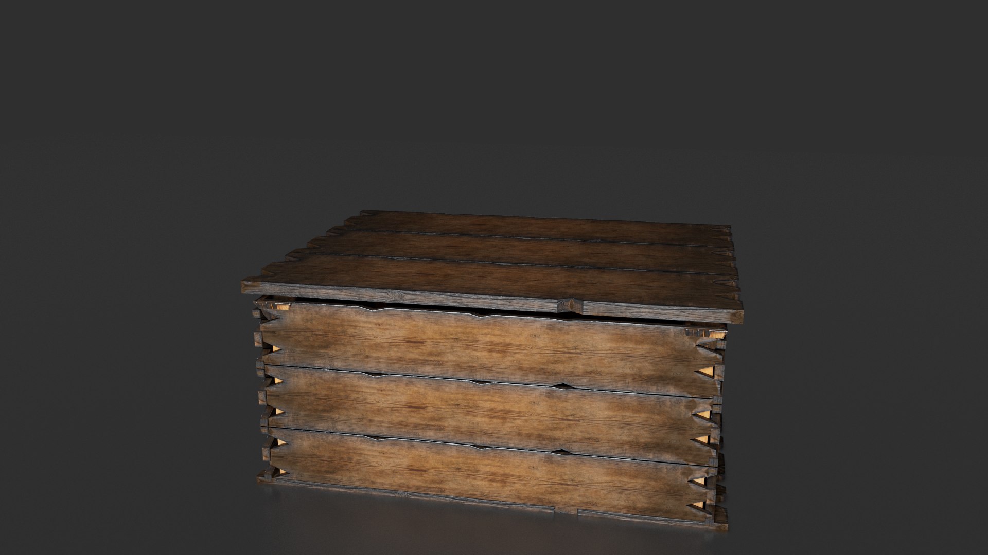 3D 3D Wooden Box Low Poly PBR Model - TurboSquid 2210934