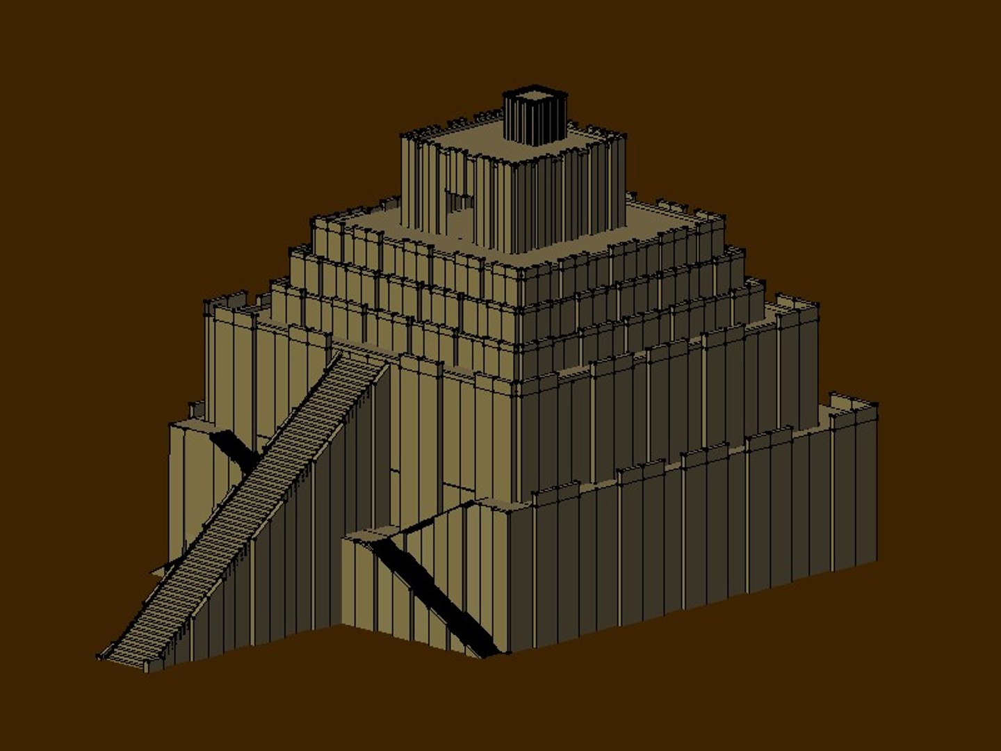 Ziggurat Babylon Temple Obj