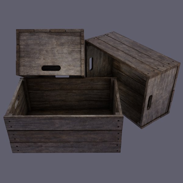 3D low-poly small wood box model - TurboSquid 1692738