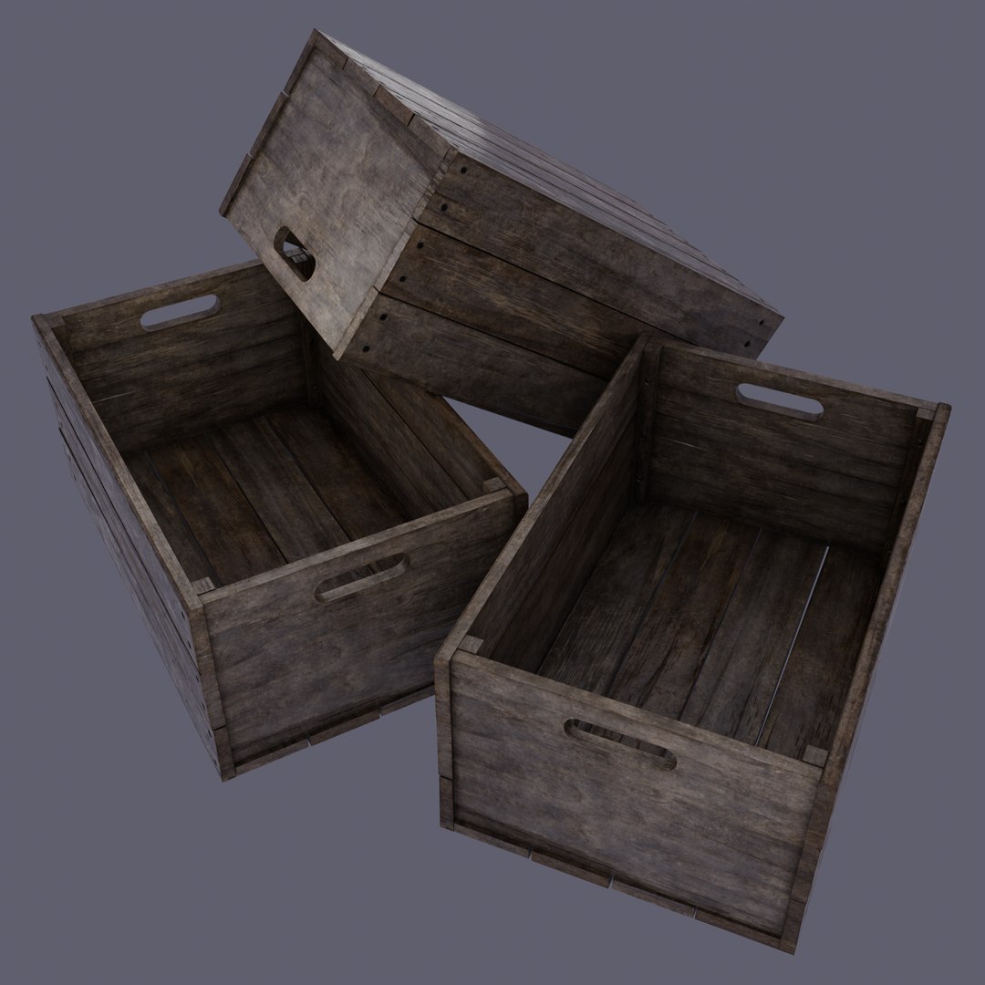 3D Low-poly Small Wood Box Model - TurboSquid 1692738