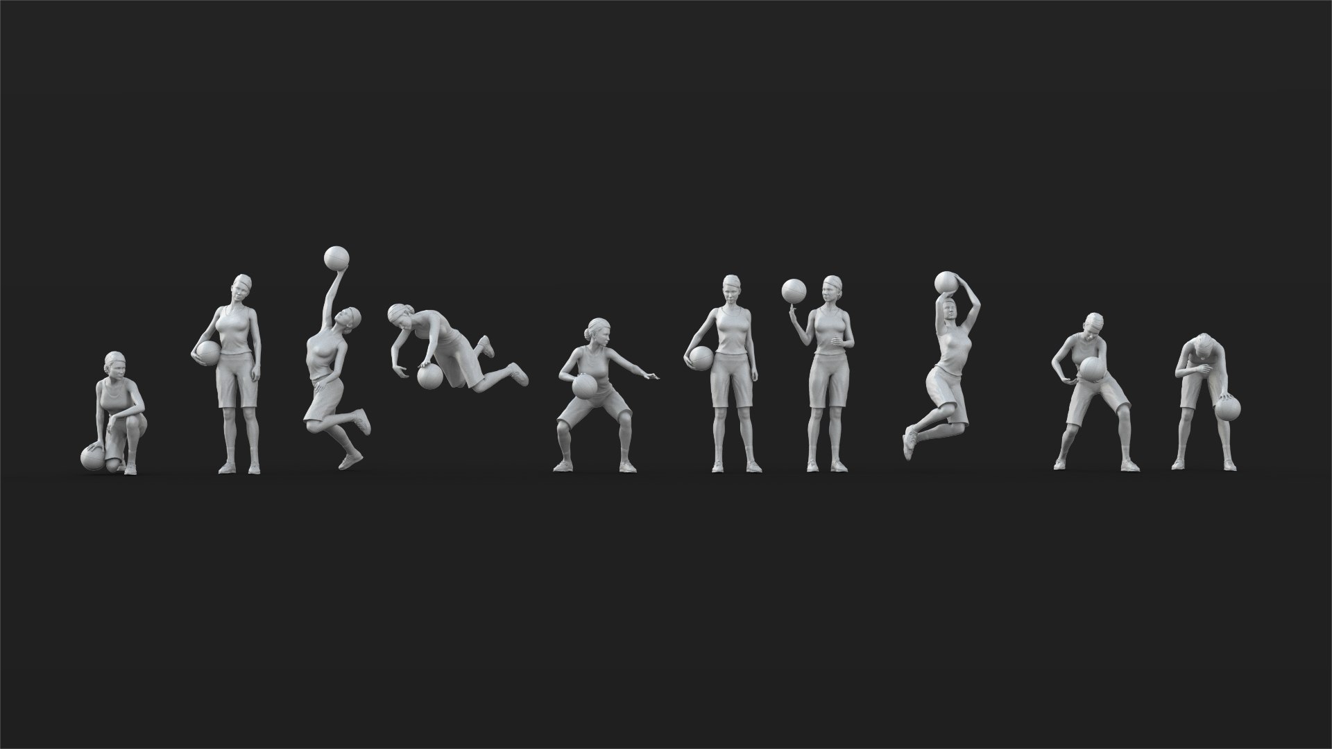 3D 49 basketball Player figures - TurboSquid 1720581