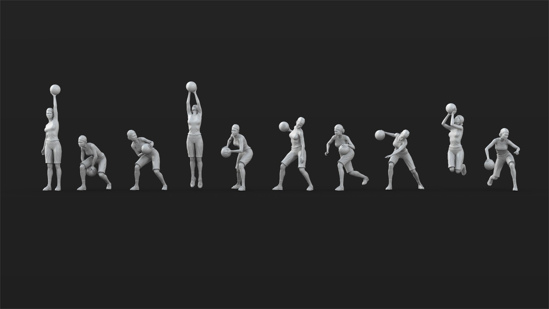 3D 49 basketball Player figures - TurboSquid 1720581