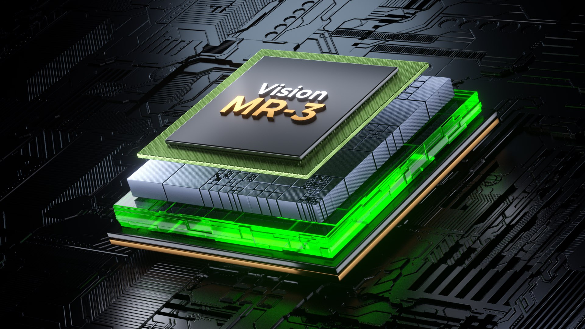 3D C4D Octane Vision Pro Chip Scene CPU Chip Structure Cool Chip ...