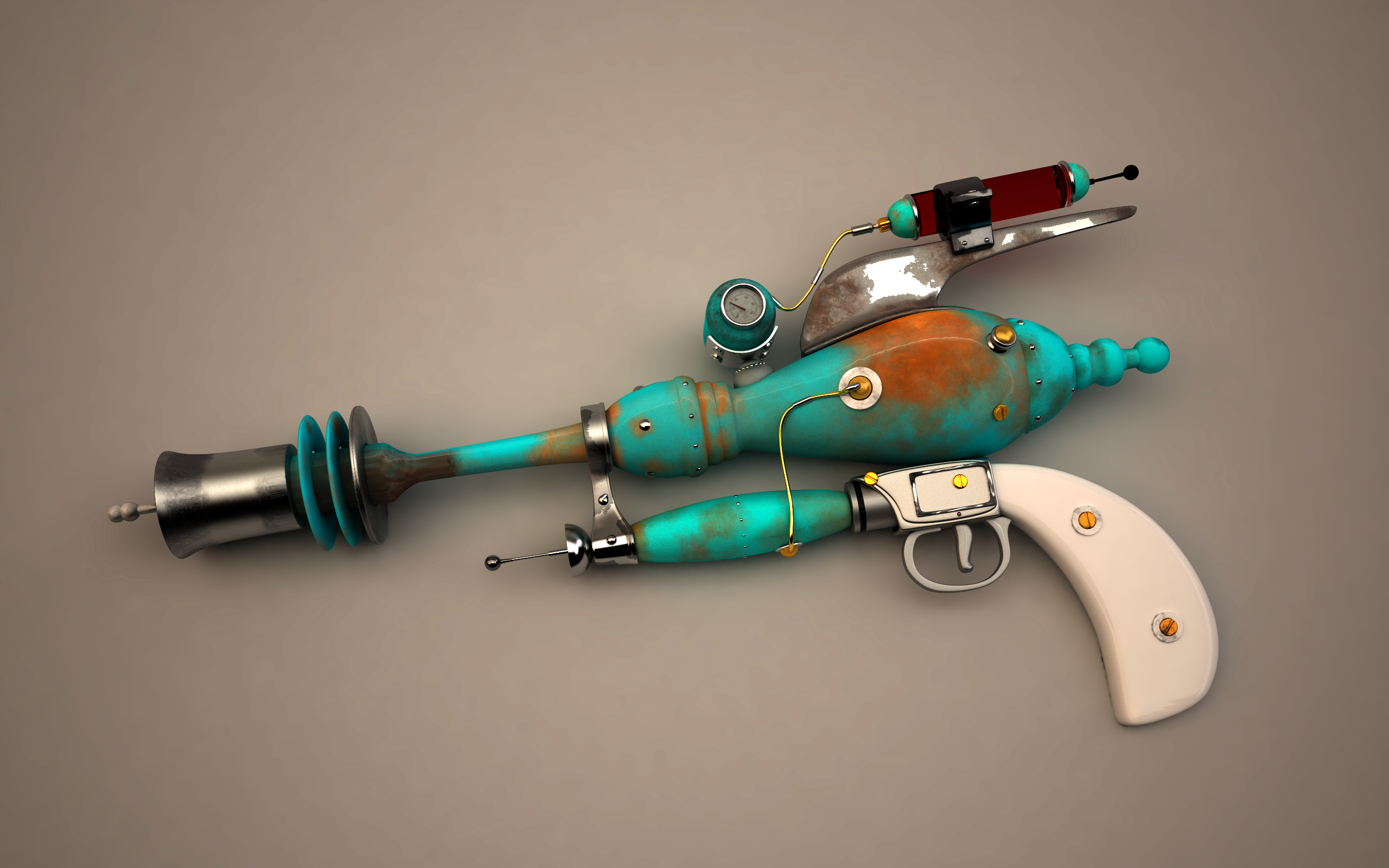 3D raygun gun retro model - TurboSquid 1237963