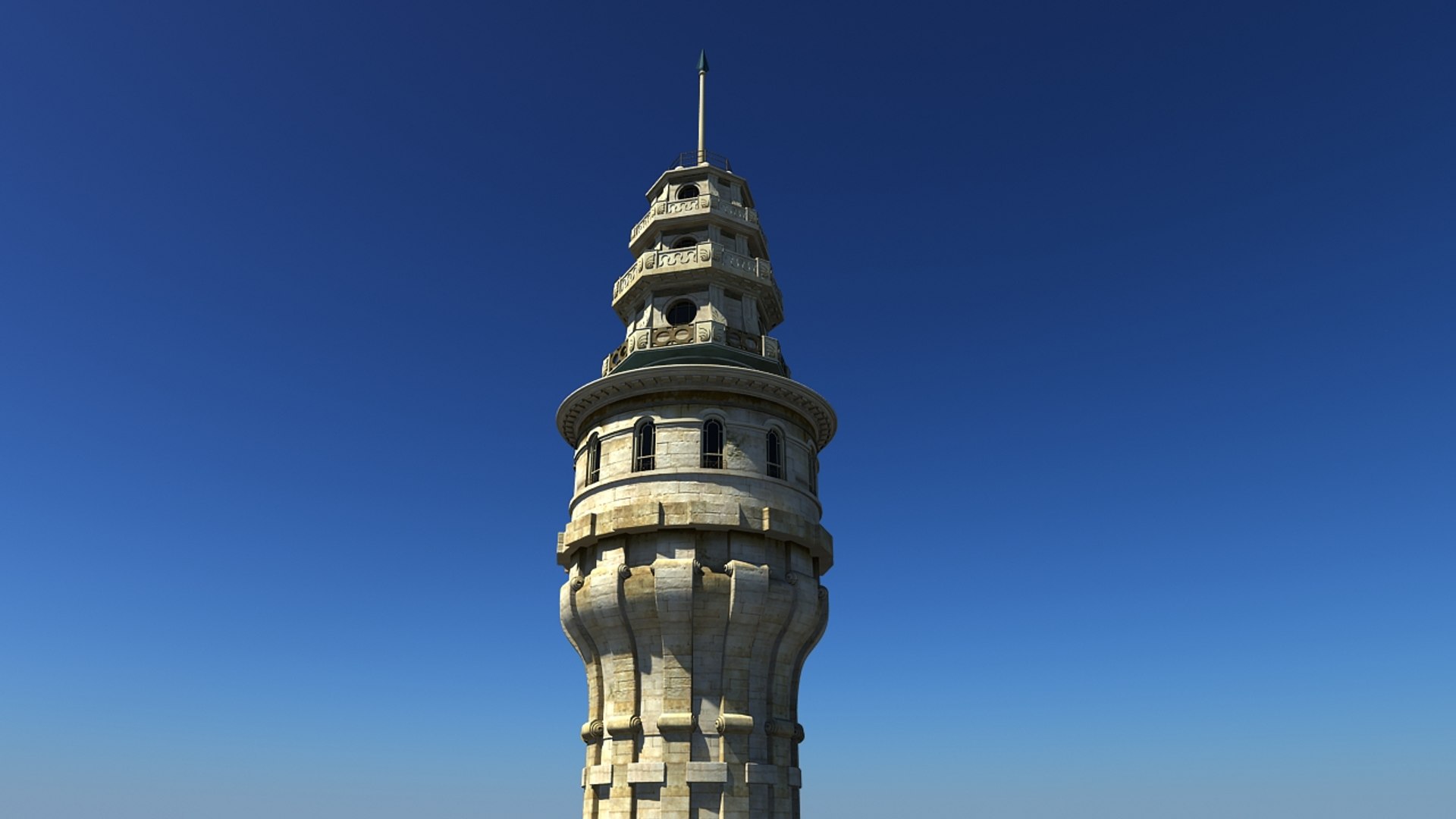 3d Ottoman Beyazit Tower