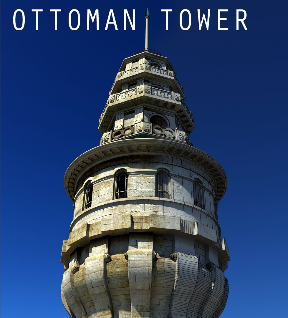 3d Ottoman Beyazit Tower