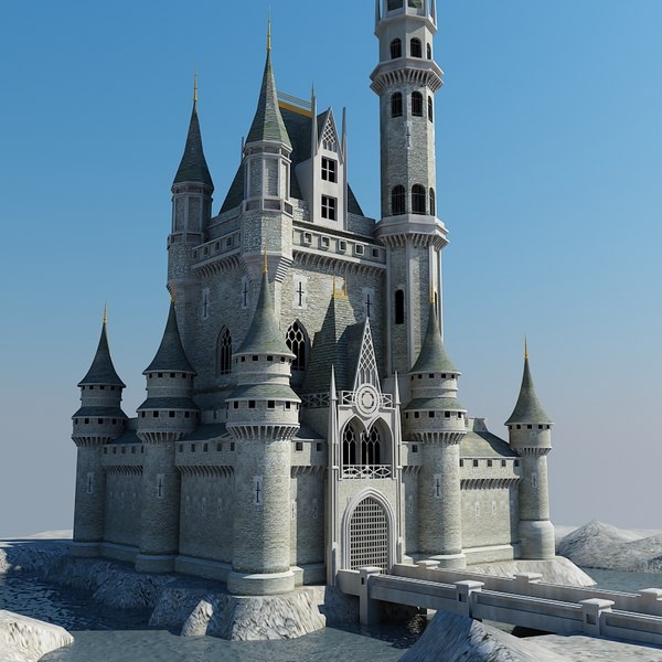 castle building architecture 3d model