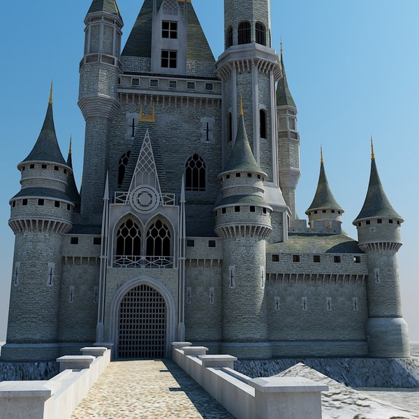 castle building architecture 3d model