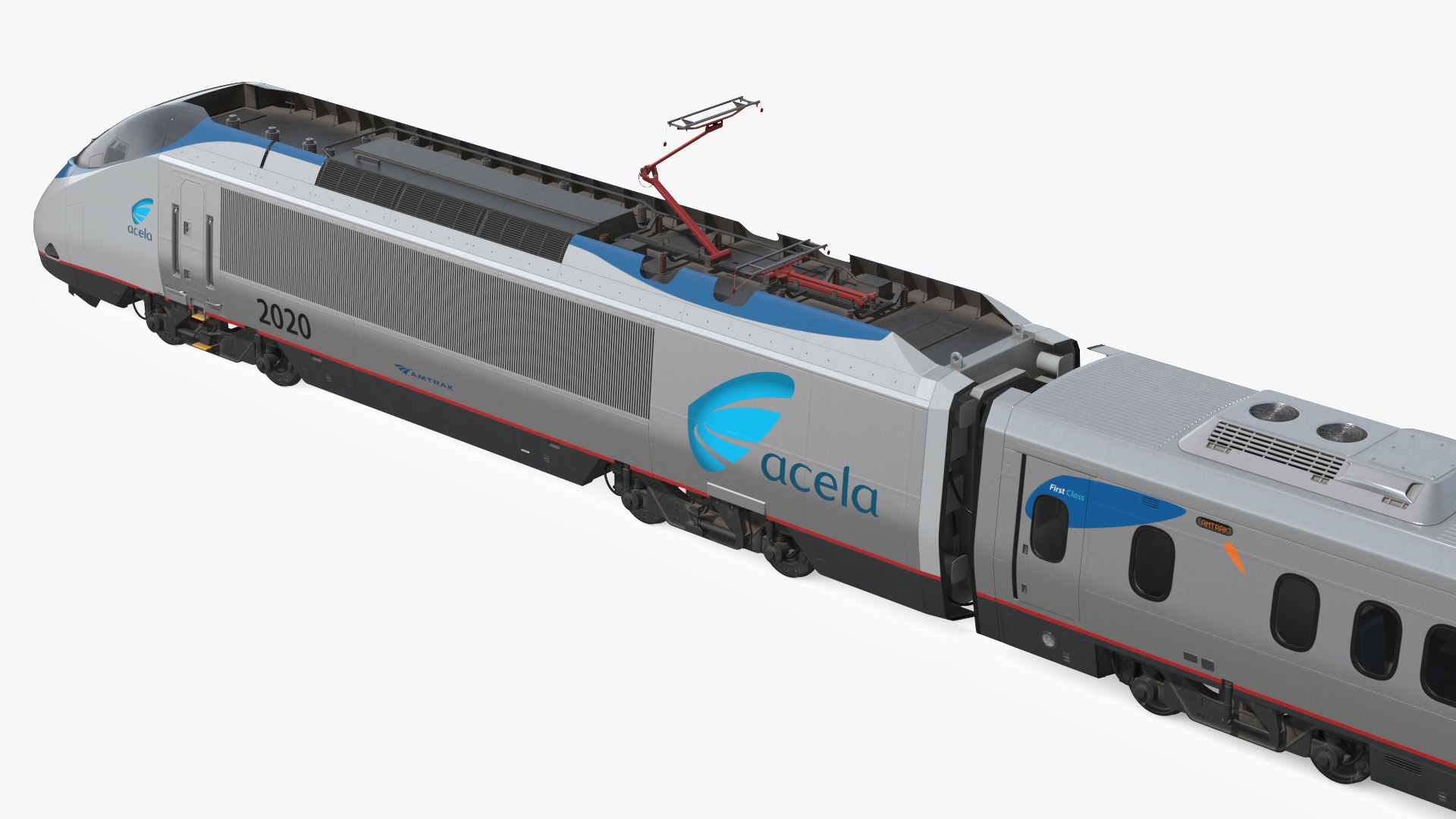 3D amtrak acela express train model - TurboSquid 1447336
