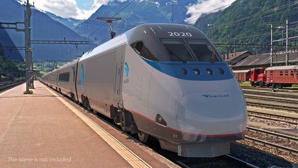 3D amtrak acela express train model - TurboSquid 1447336