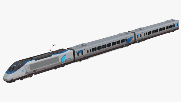 3D amtrak acela express train model - TurboSquid 1447336