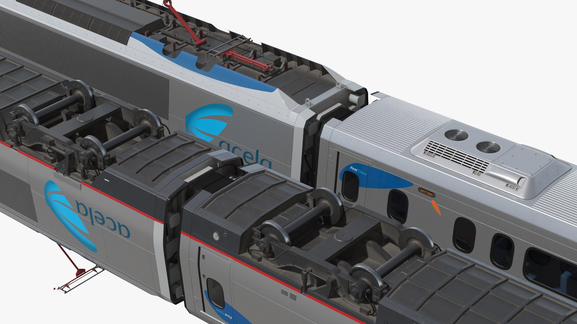 3D amtrak acela express train model - TurboSquid 1447336