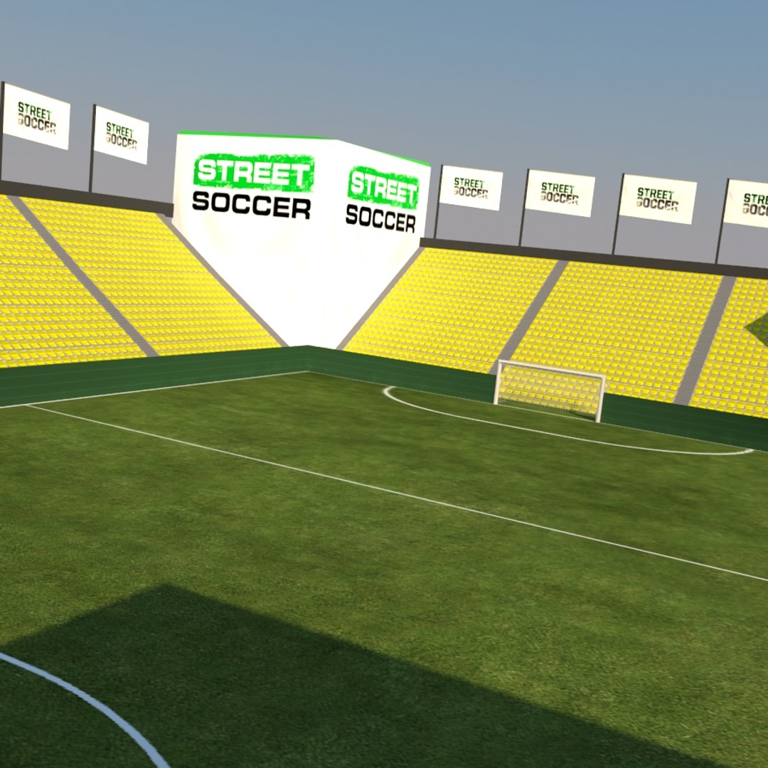 3ds Max Street Soccer Court Arena