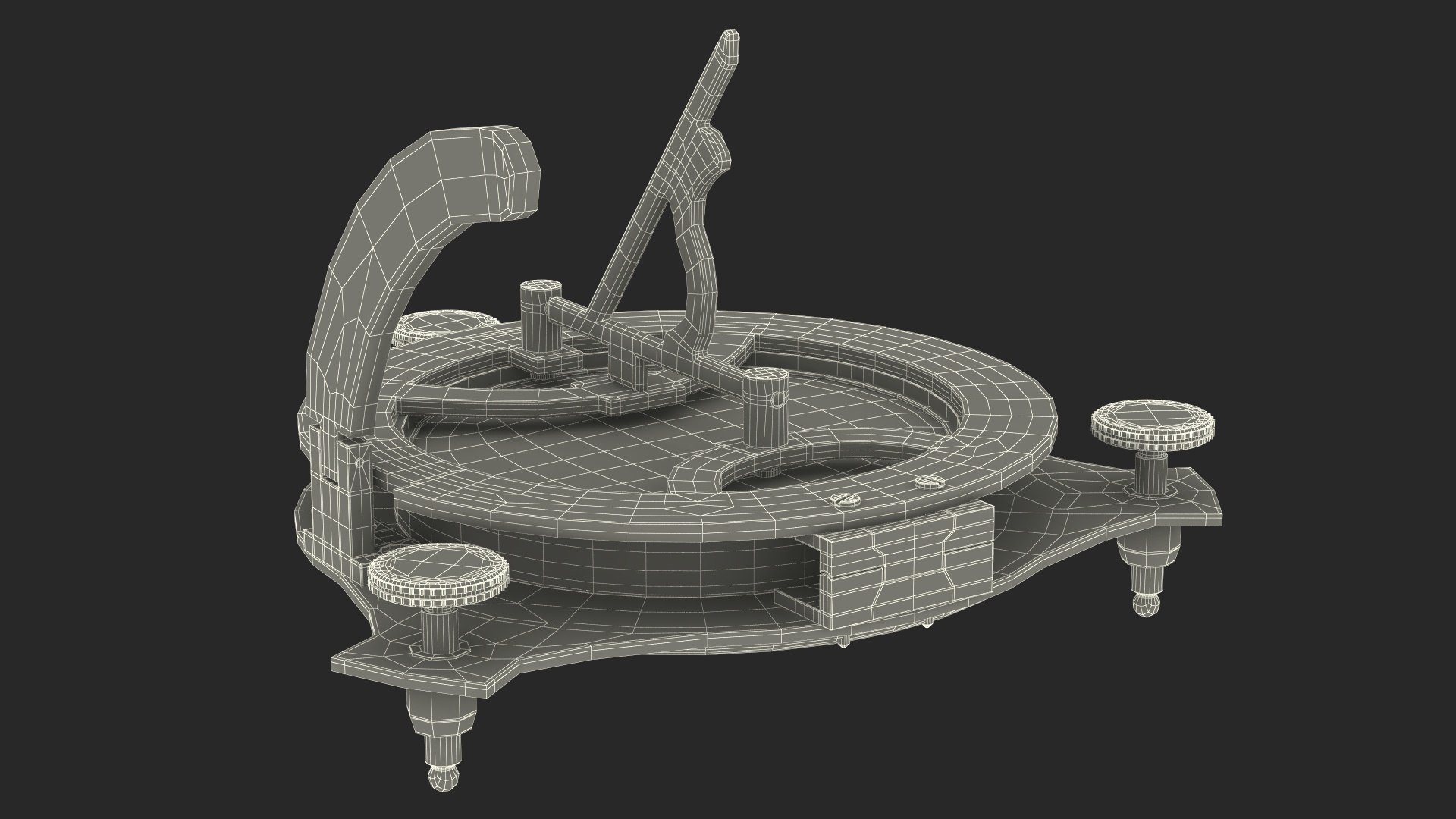 Antique Aged Compass With Sundial 3D - TurboSquid 2212750