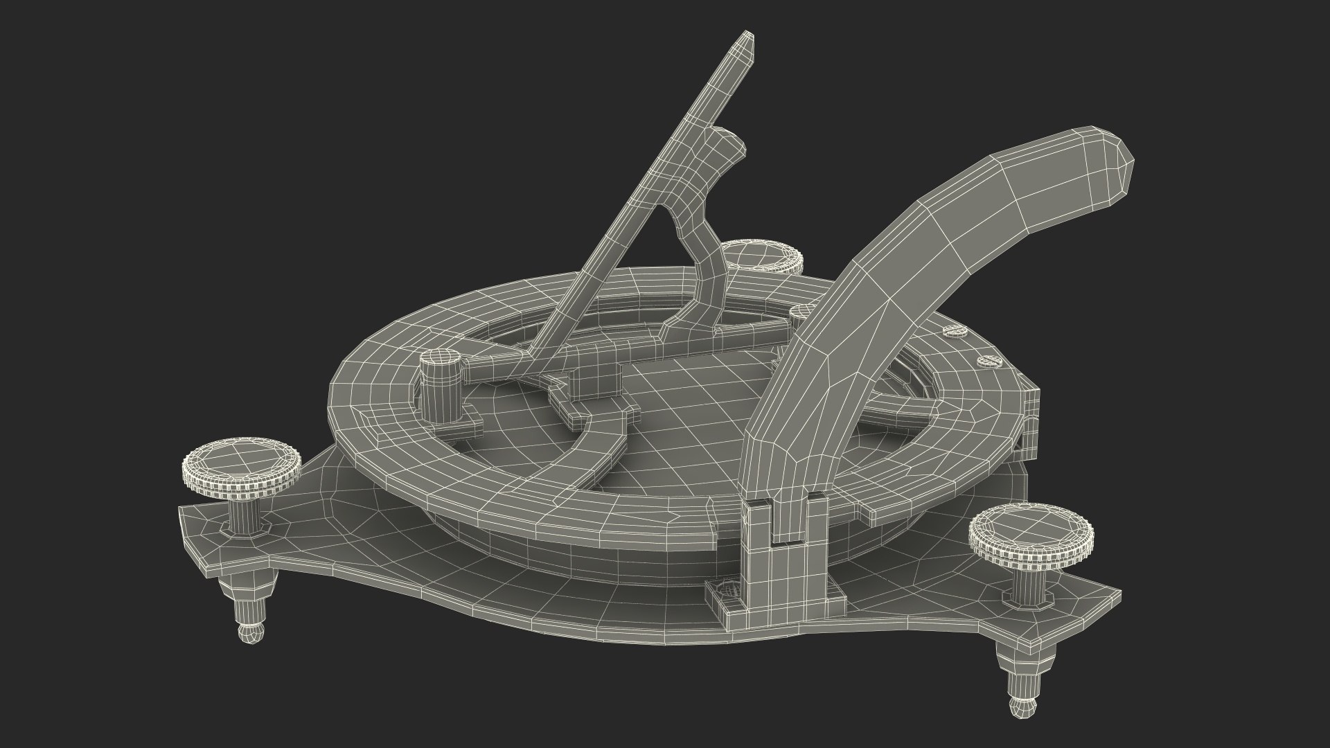 Antique Aged Compass With Sundial 3D - TurboSquid 2212750