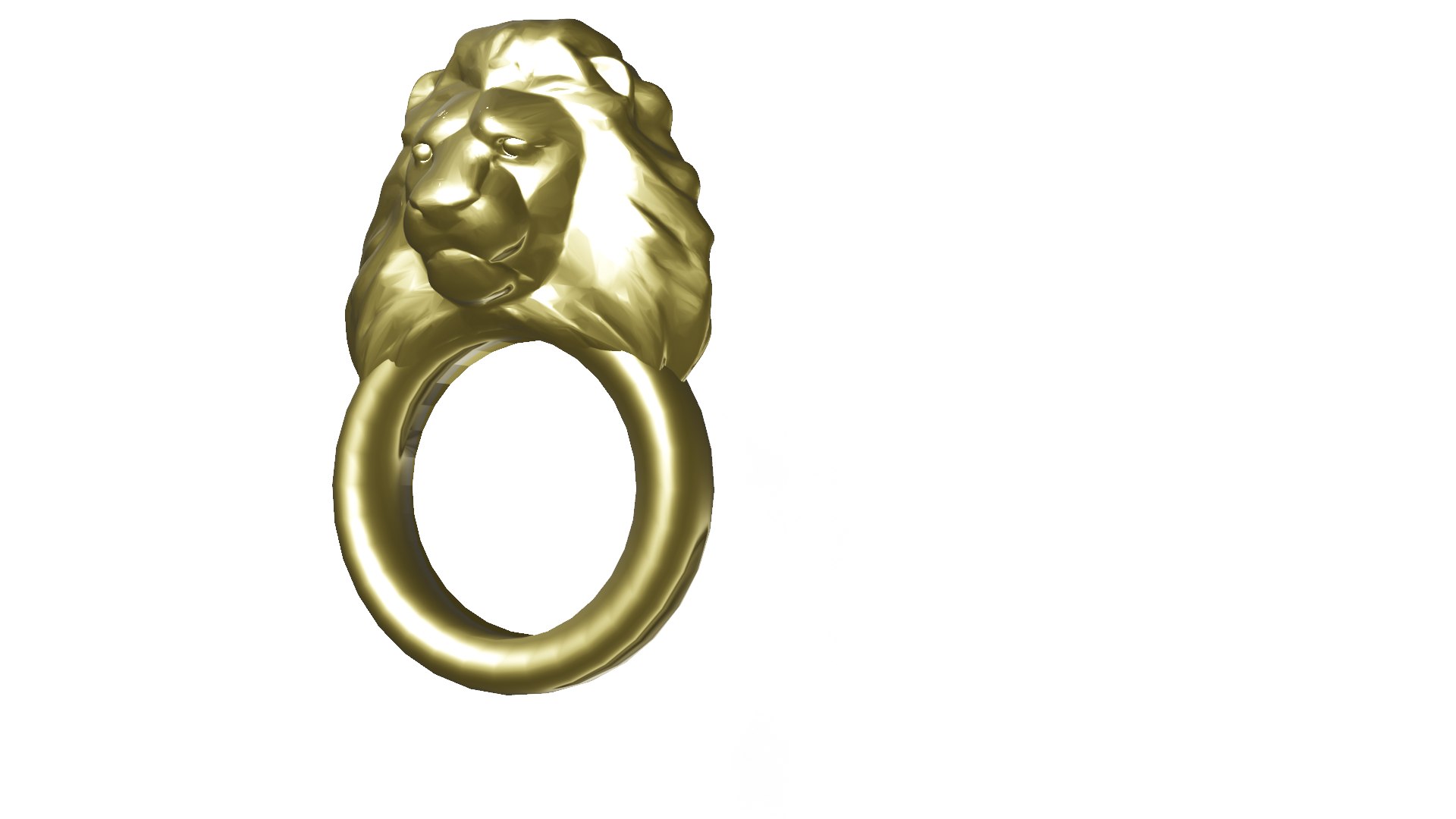 3D Low Poly Lion Ring - TurboSquid 1909959