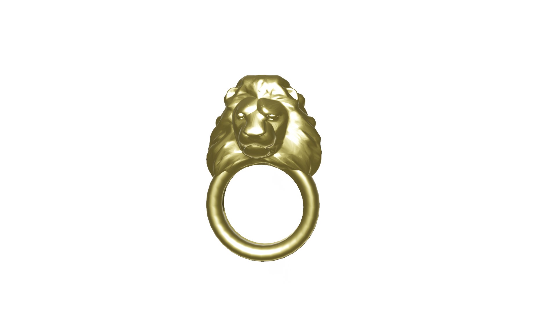 3D Low Poly Lion Ring - TurboSquid 1909959
