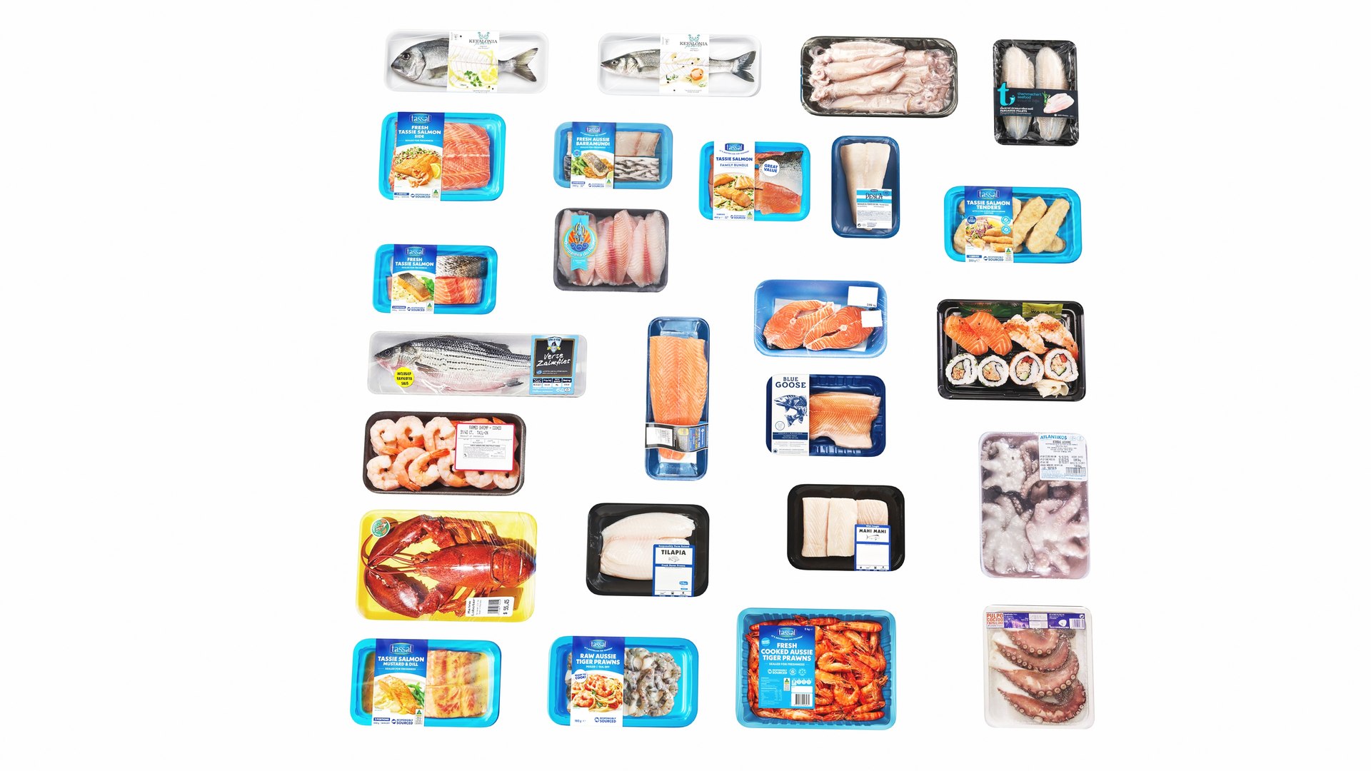 3D Chicken Beef And Seafood Collection 73 In 1 - TurboSquid 2499682
