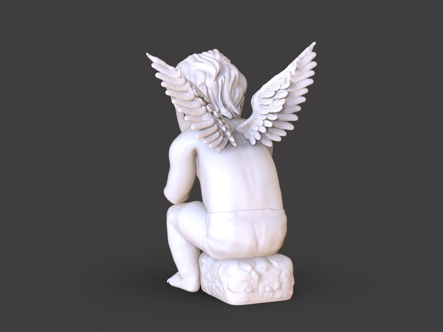 3D Sad Cupid Statue - TurboSquid 2180684