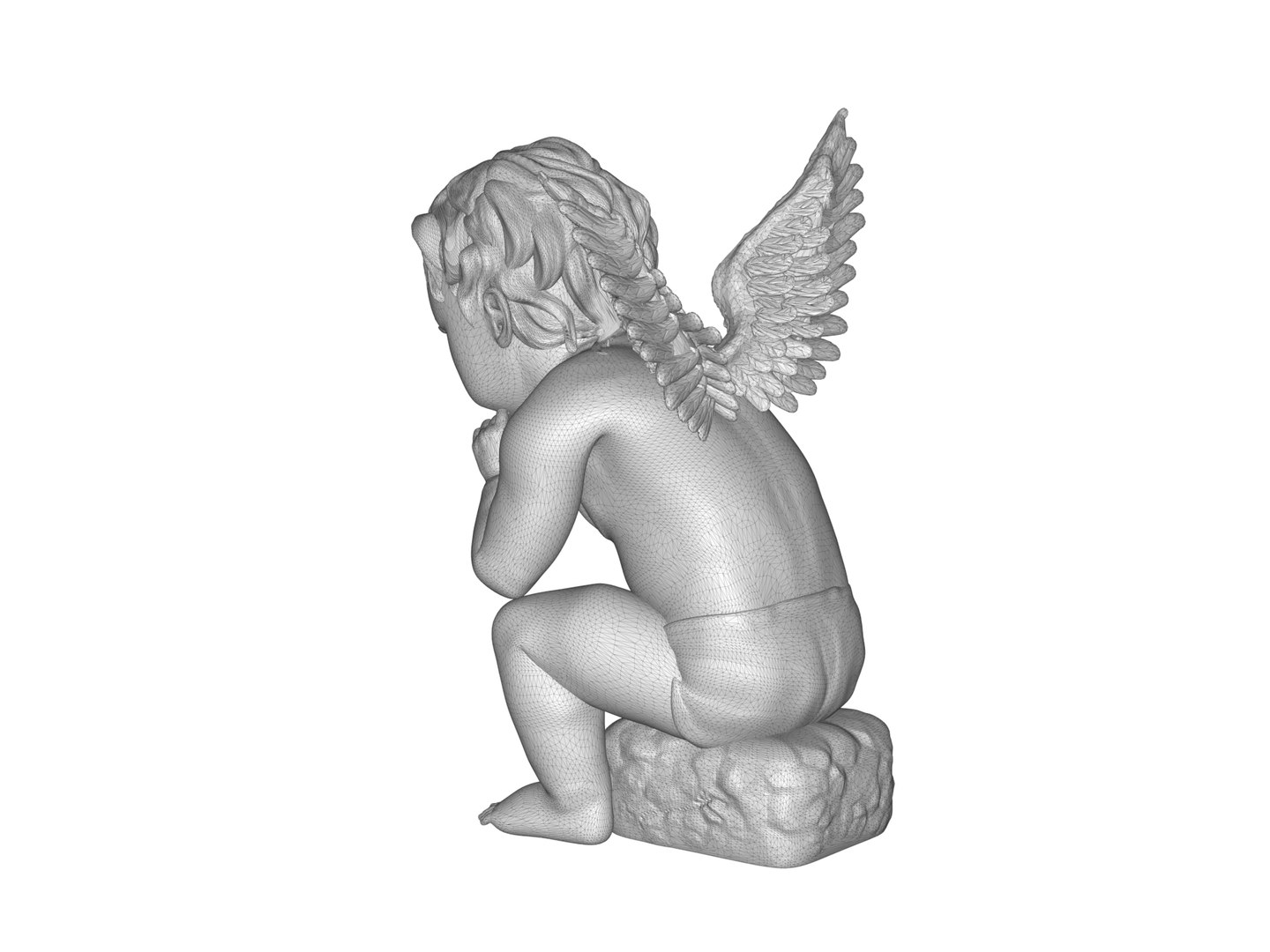 3D Sad Cupid Statue - TurboSquid 2180684