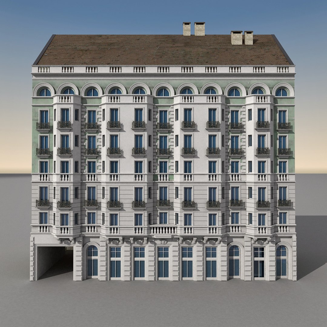 3d European Building Europe Model