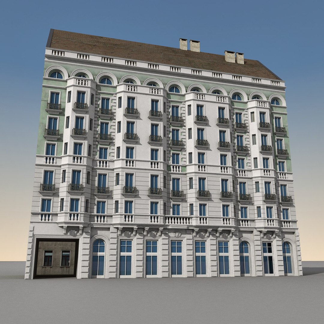 3d European Building Europe Model