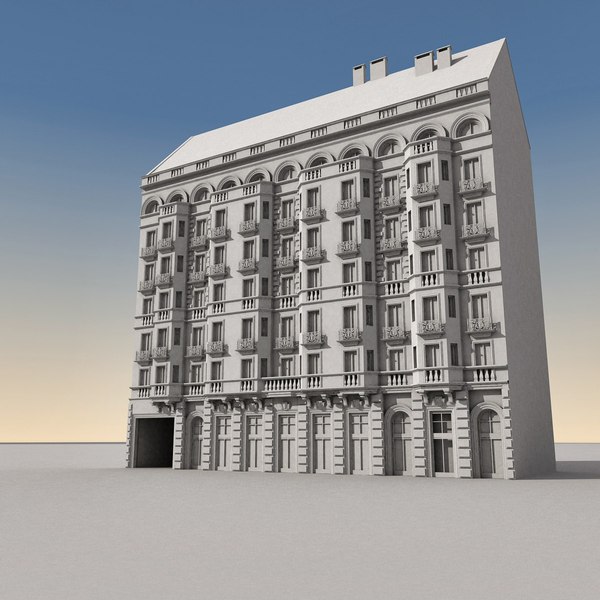 3d european building europe model