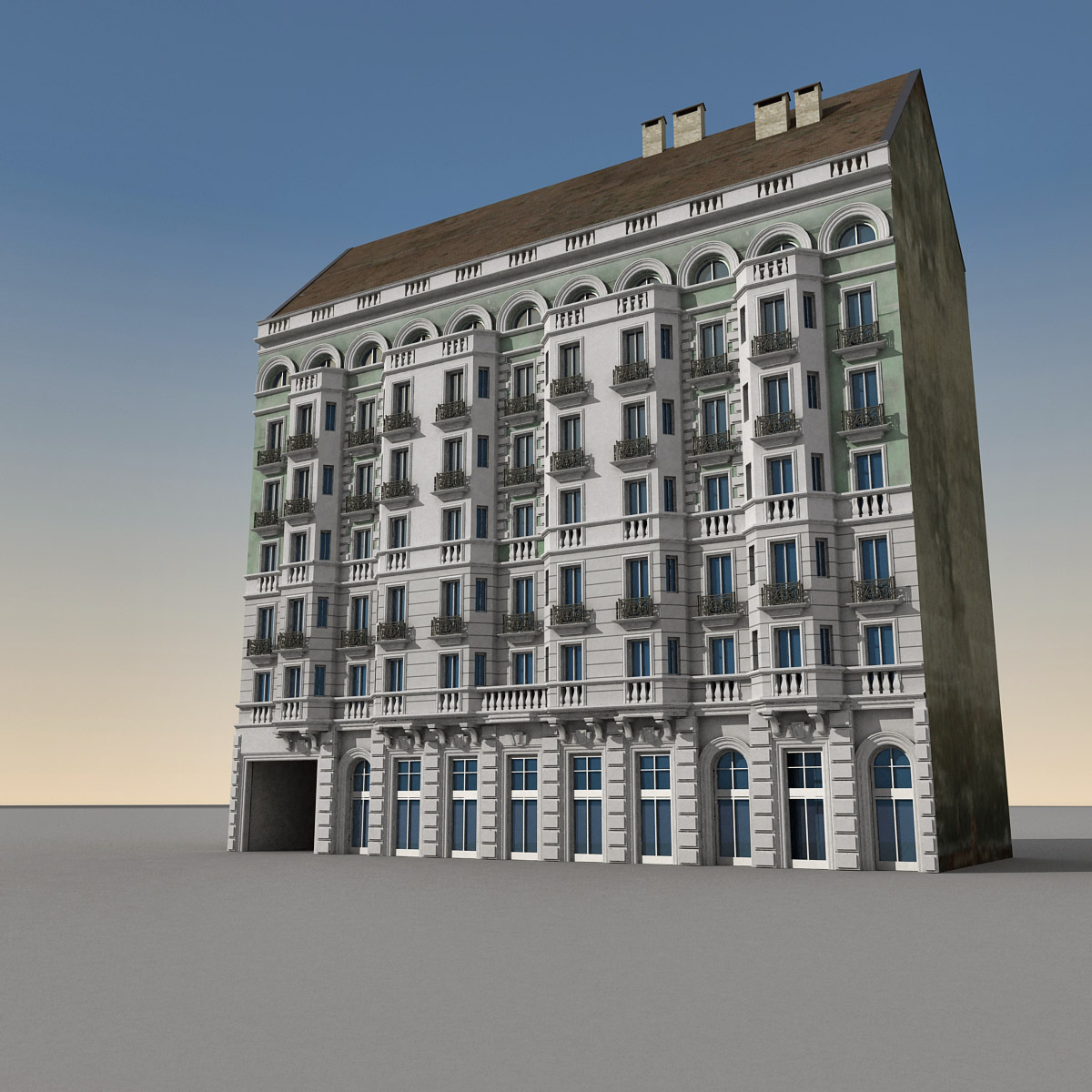 3d european building europe model