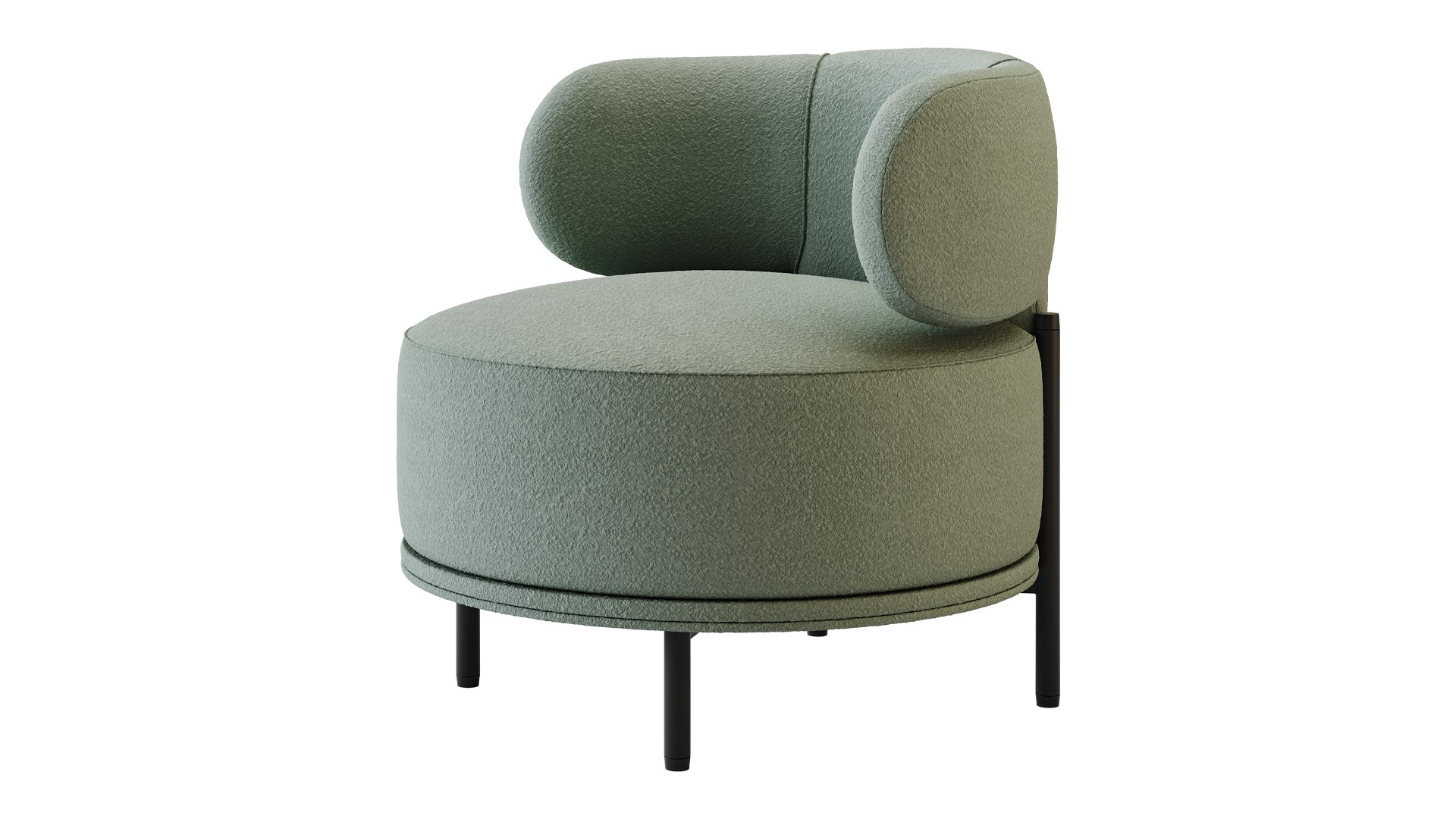 3D Penn Taupe Boucle Wing Back Accent Chair Model - TurboSquid 2296251