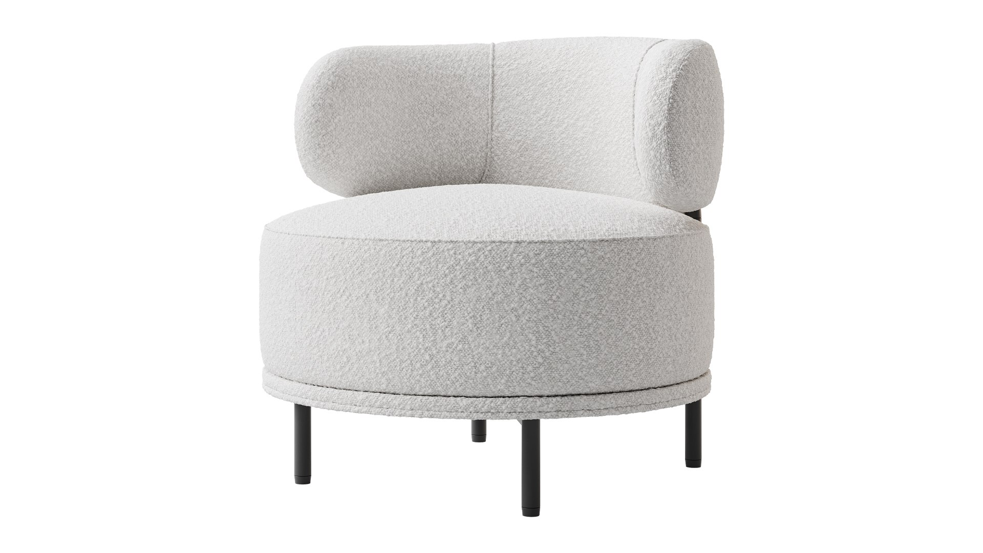 3D Penn Taupe Boucle Wing Back Accent Chair Model - TurboSquid 2296251
