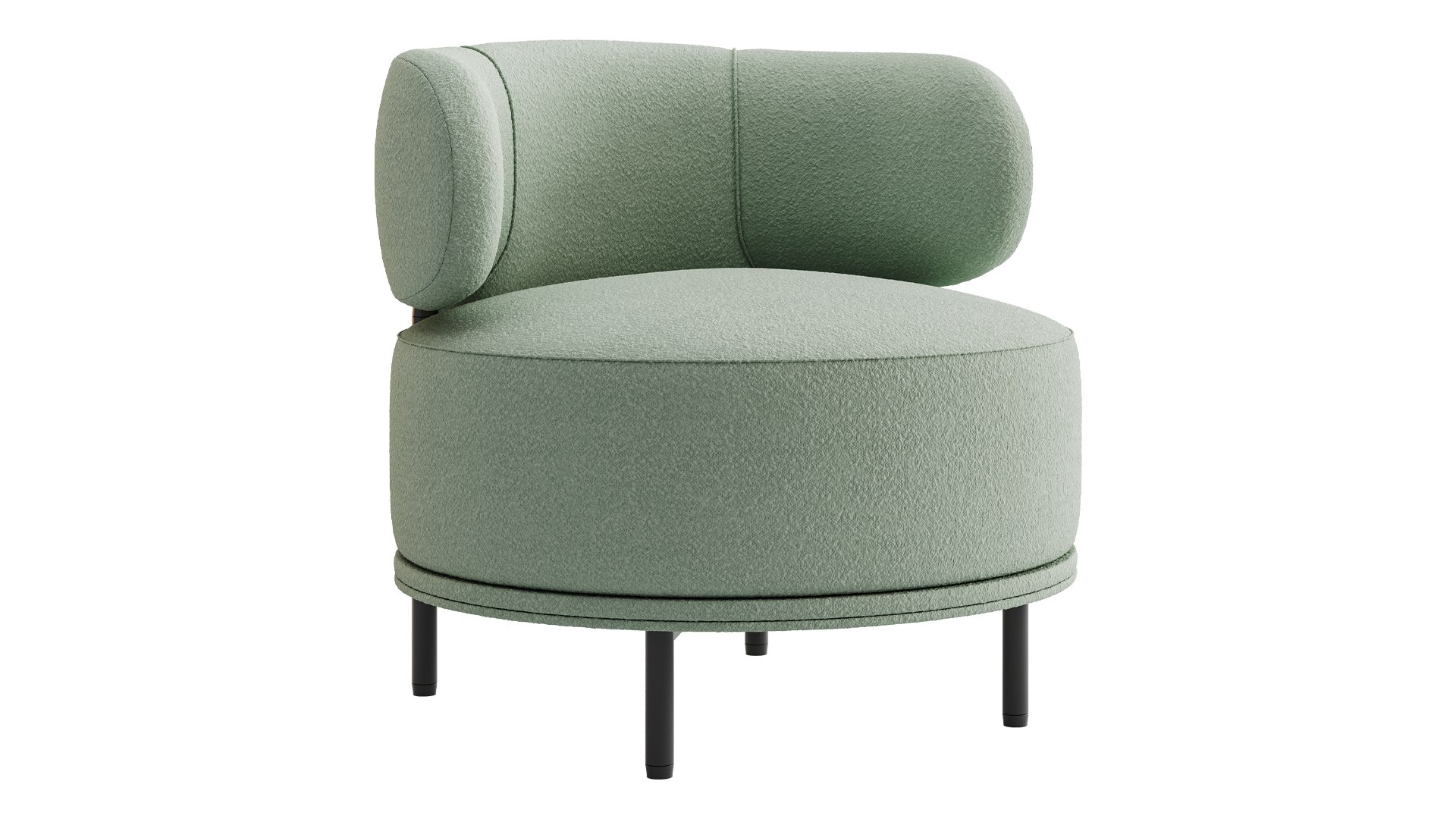 3D Penn Taupe Boucle Wing Back Accent Chair Model - TurboSquid 2296251