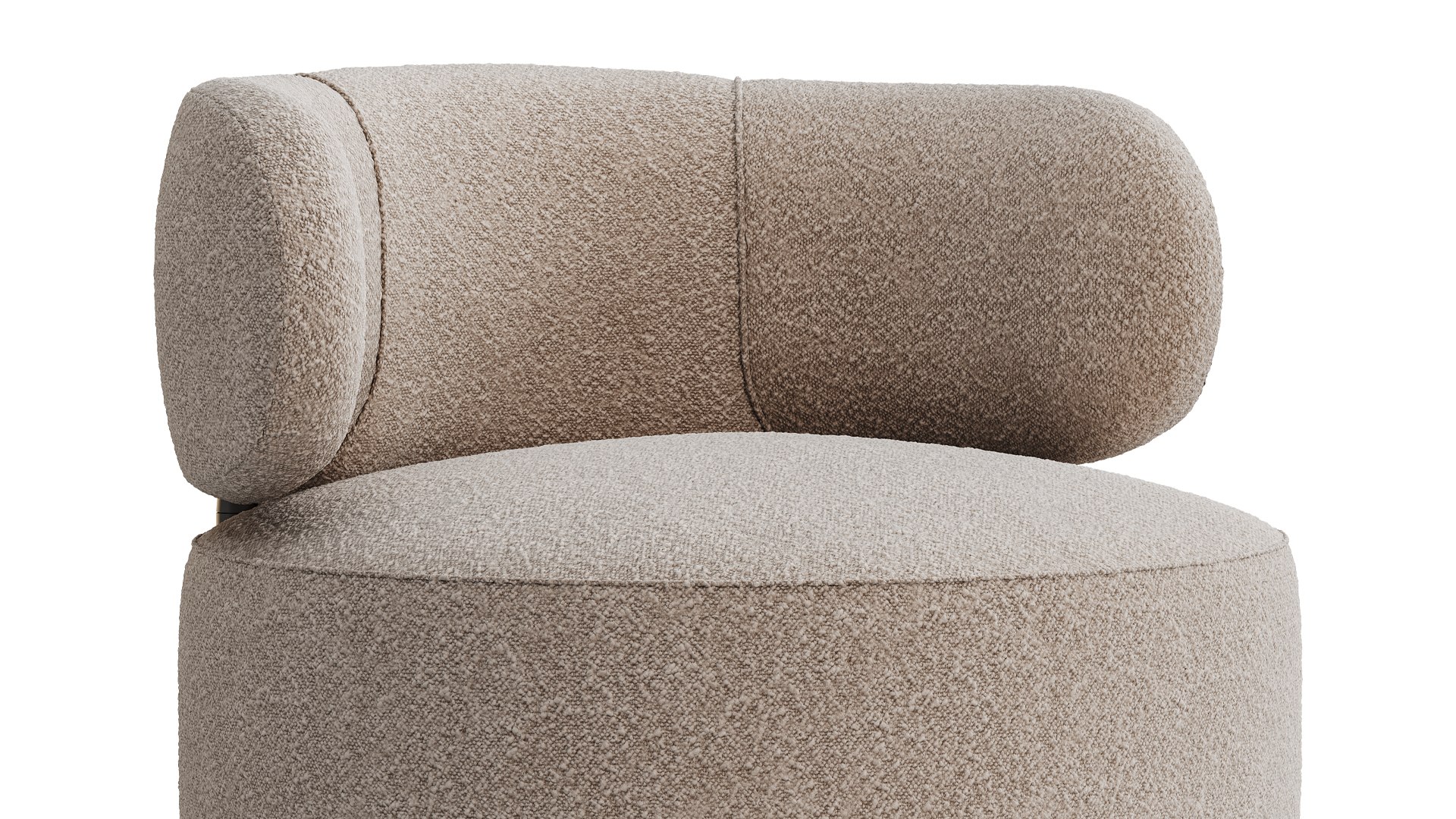 3D Penn Taupe Boucle Wing Back Accent Chair Model - TurboSquid 2296251