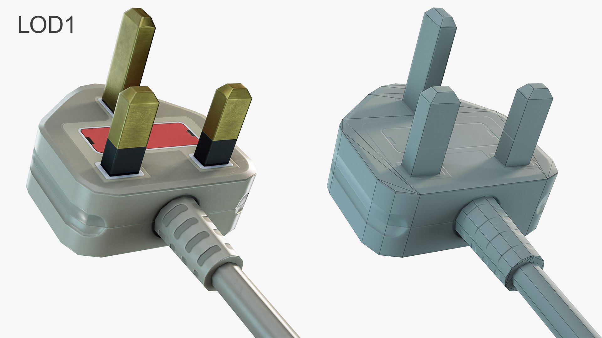 Power Cord Plug Type G 3D Model - TurboSquid 2276402