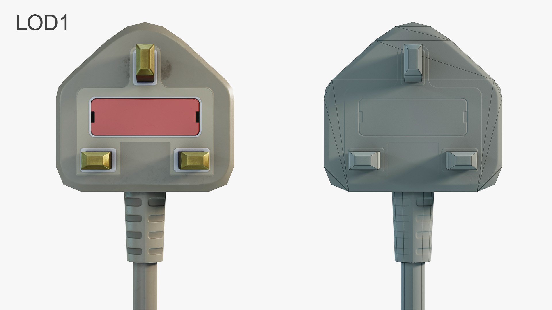 Power Cord Plug Type G 3D Model - TurboSquid 2276402