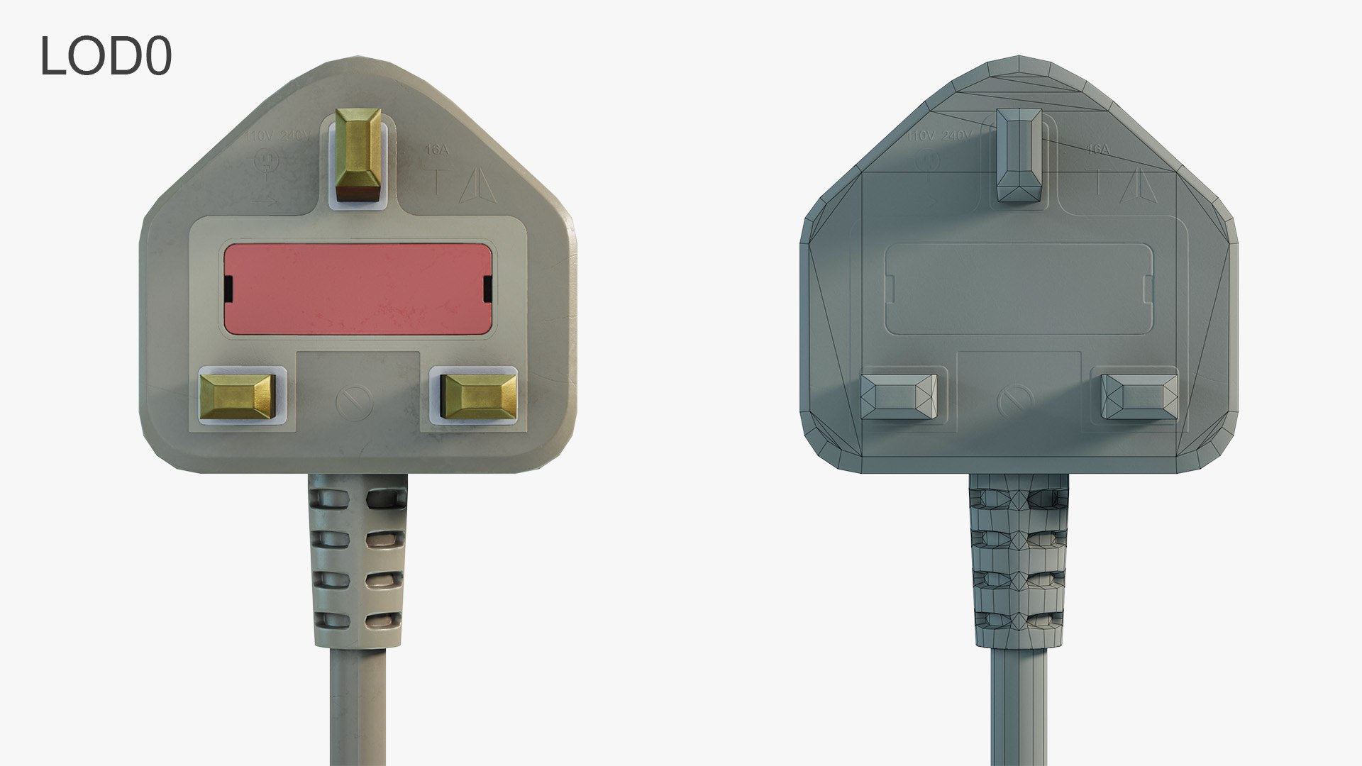 Power Cord Plug Type G 3D Model - TurboSquid 2276402