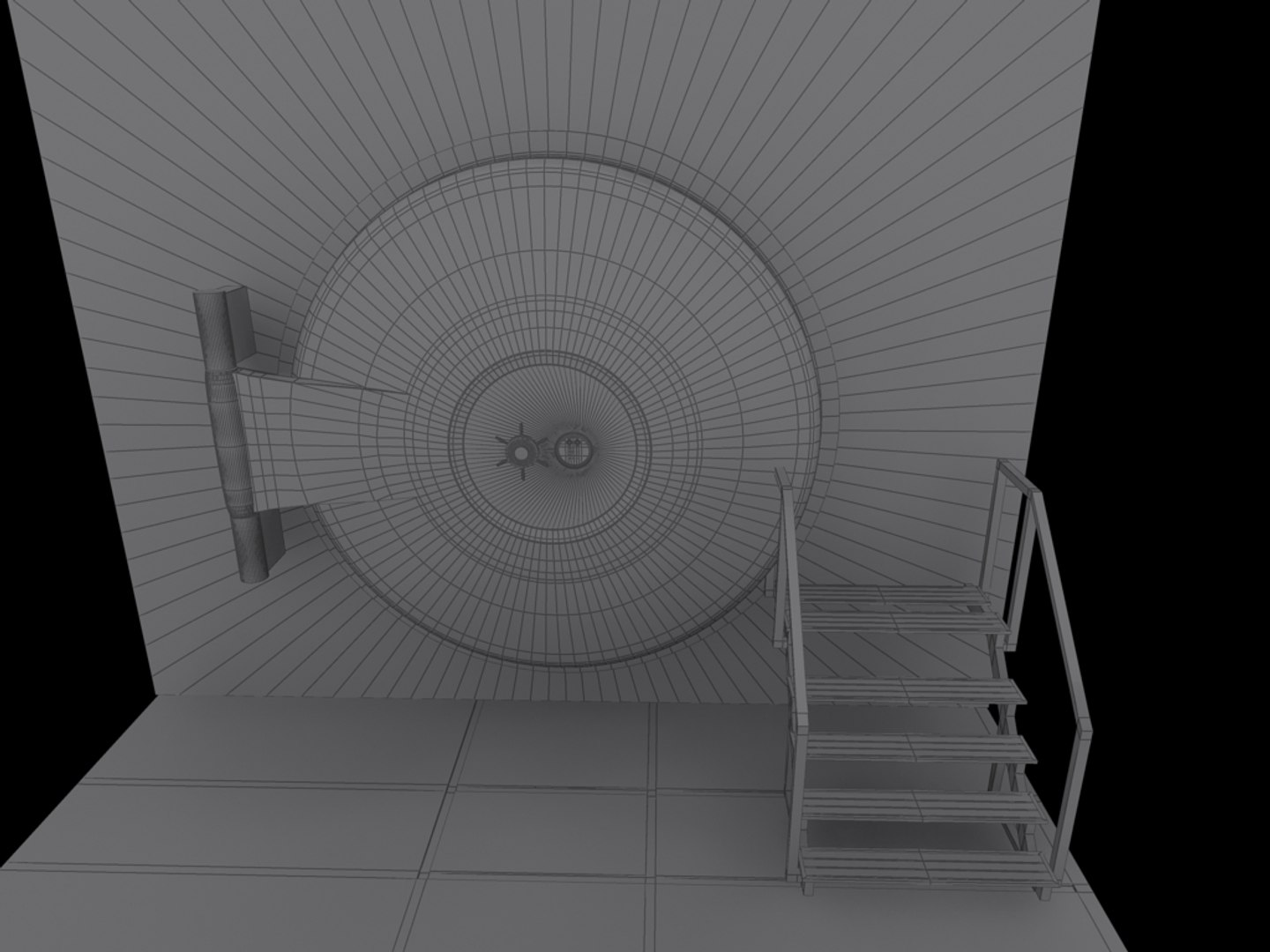 3d model massive bank vault