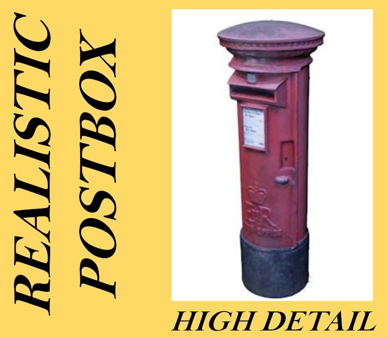 3d Realistic Royal Mail Post Box