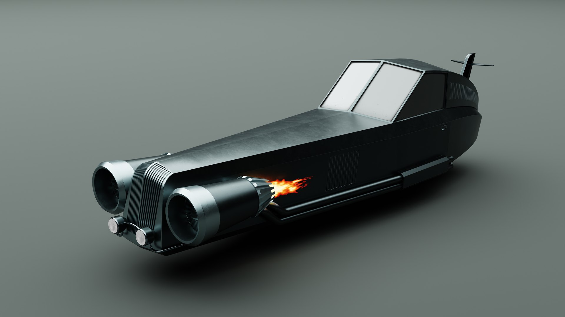 modelo 3d Retro futuristic car - TurboSquid 2048489