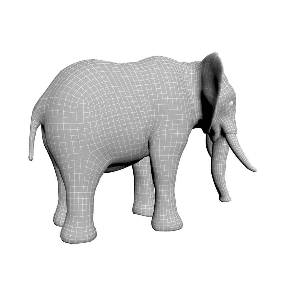 3D Elephant - TurboSquid 1380556