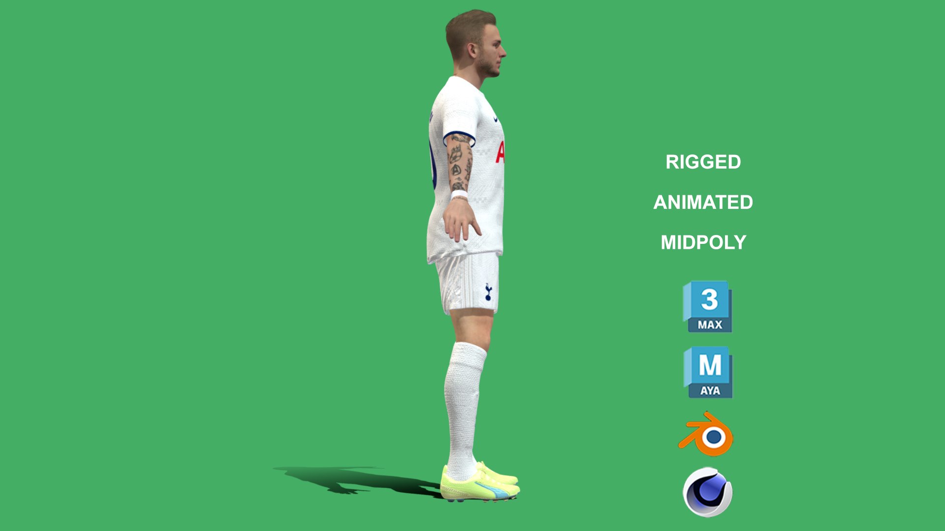 3D Rigged James Maddison Tottenham Hotspur 2024 Model - TurboSquid 2122882