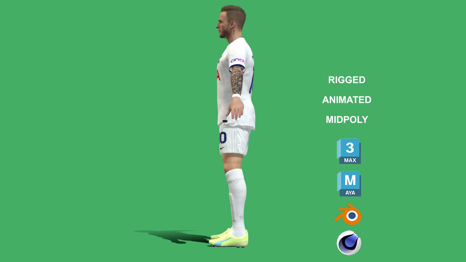 3D Rigged James Maddison Tottenham Hotspur 2024 Model - TurboSquid 2122882