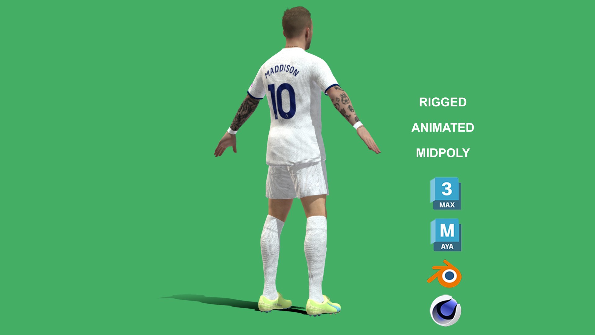 3D Rigged James Maddison Tottenham Hotspur 2024 Model - TurboSquid 2122882