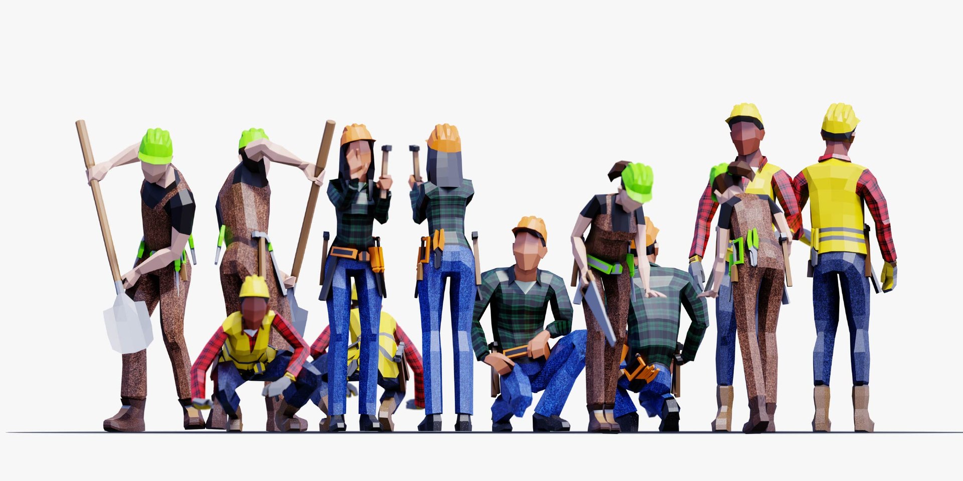 3D Constructors Pack - Animated And Rigged Model - TurboSquid 2046153