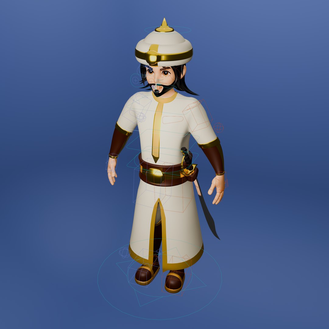 Cartoon Arabic Soldier Model - TurboSquid 2277787